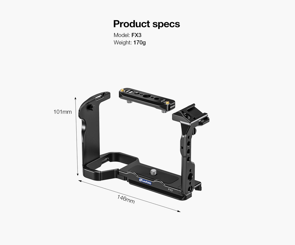Leofoto Sony FX3 Camera Cage & FX3-XLR Handle Extension – photosphere.sg