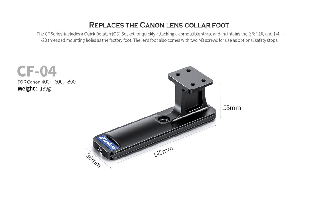 Leofoto Lens Foot For Canon Lenses CF-04 – photosphere.sg