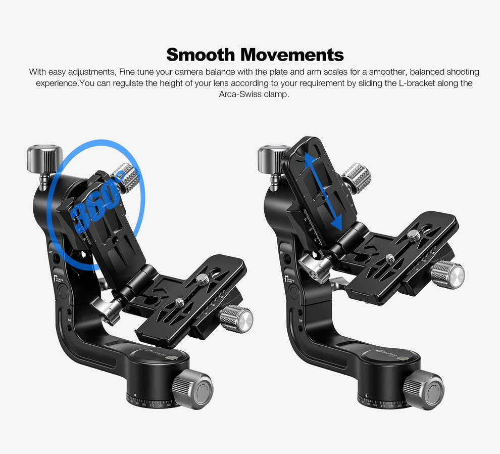Leofoto PG-2/2s Foldable Travel Fluid-Gimbal Head – photosphere.sg